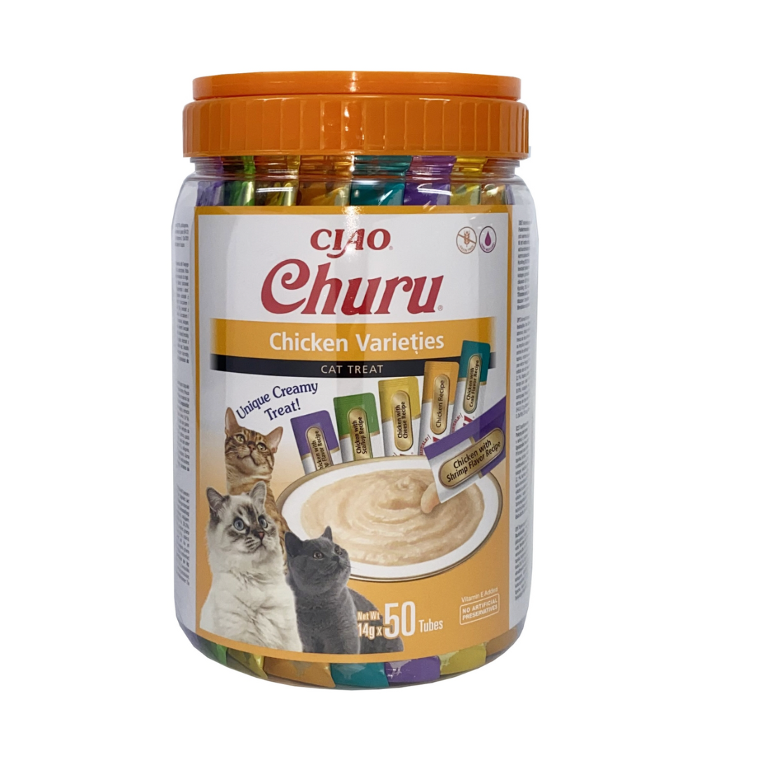CHURU Cat Chicken Varieties 50x14g Tub | Pets Villa