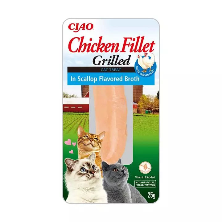 CIAO Cat Grilled Chicken Fillet Scallop Flavoured Broth | Pets Villa