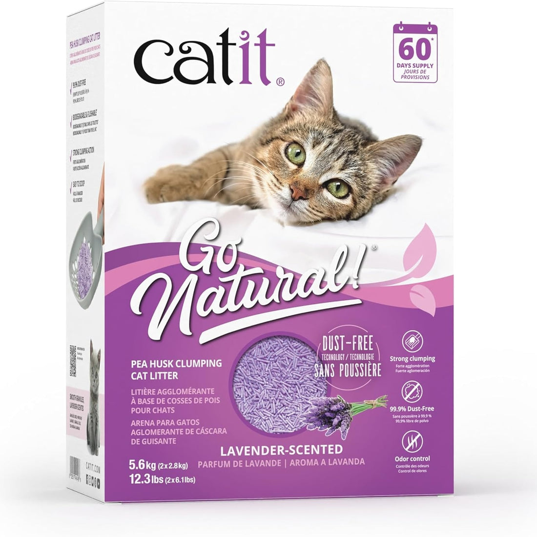 CATIT Go Natural! Pea Husk Clumping Cat Litter - 14L Box
