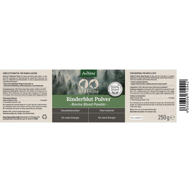 ANIFORTE Bovine Blood Powder 250g – Pets Villa