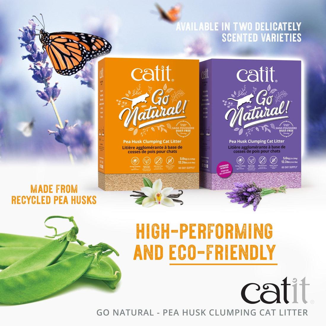 CATIT Go Natural! Pea Husk Clumping Cat Litter - 14L Box