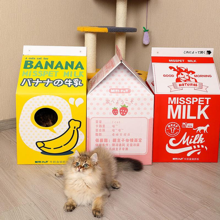 MISSPET Milk Box Cat Scratching Board