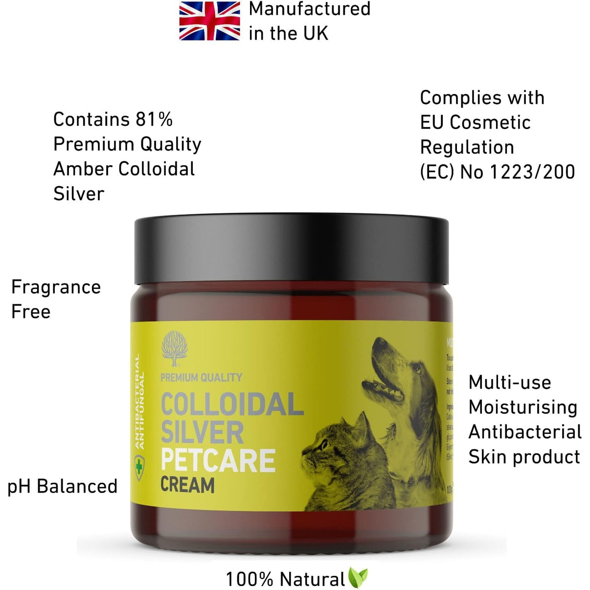 NATURE'S GREATEST SECRET Antibacterial Colloidal Silver Petcare Cream